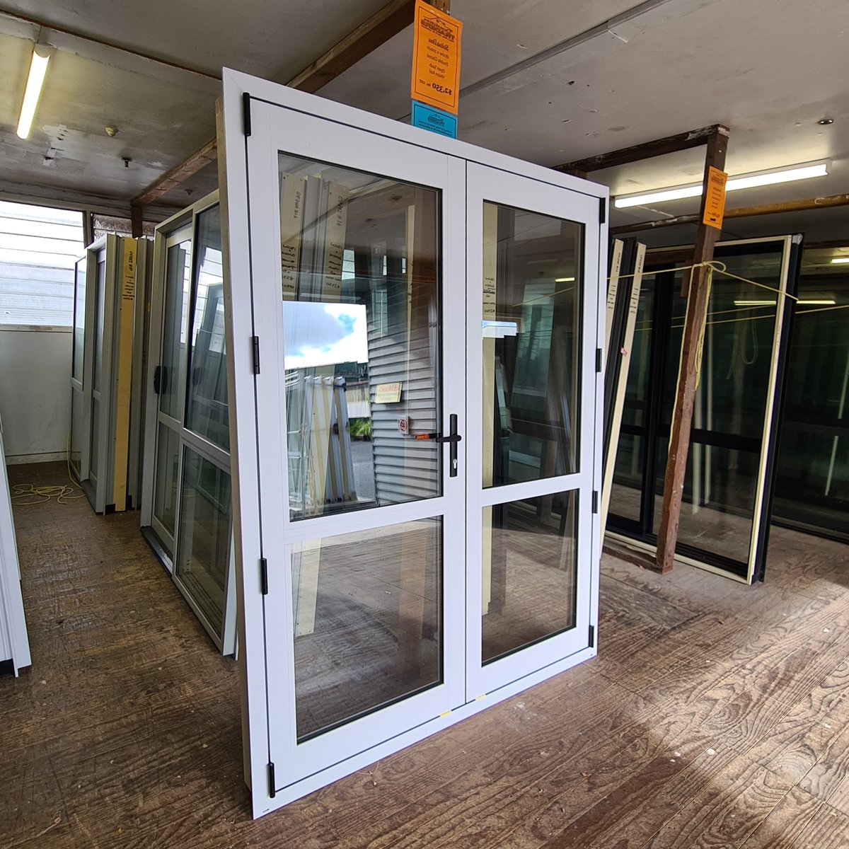 New Double Glazed Aluminium French Doors - Demolition Traders